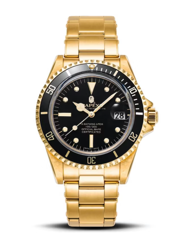 BAPE A Bathing Ape Type 1 Bapex Watch Gold Black – N-Hype