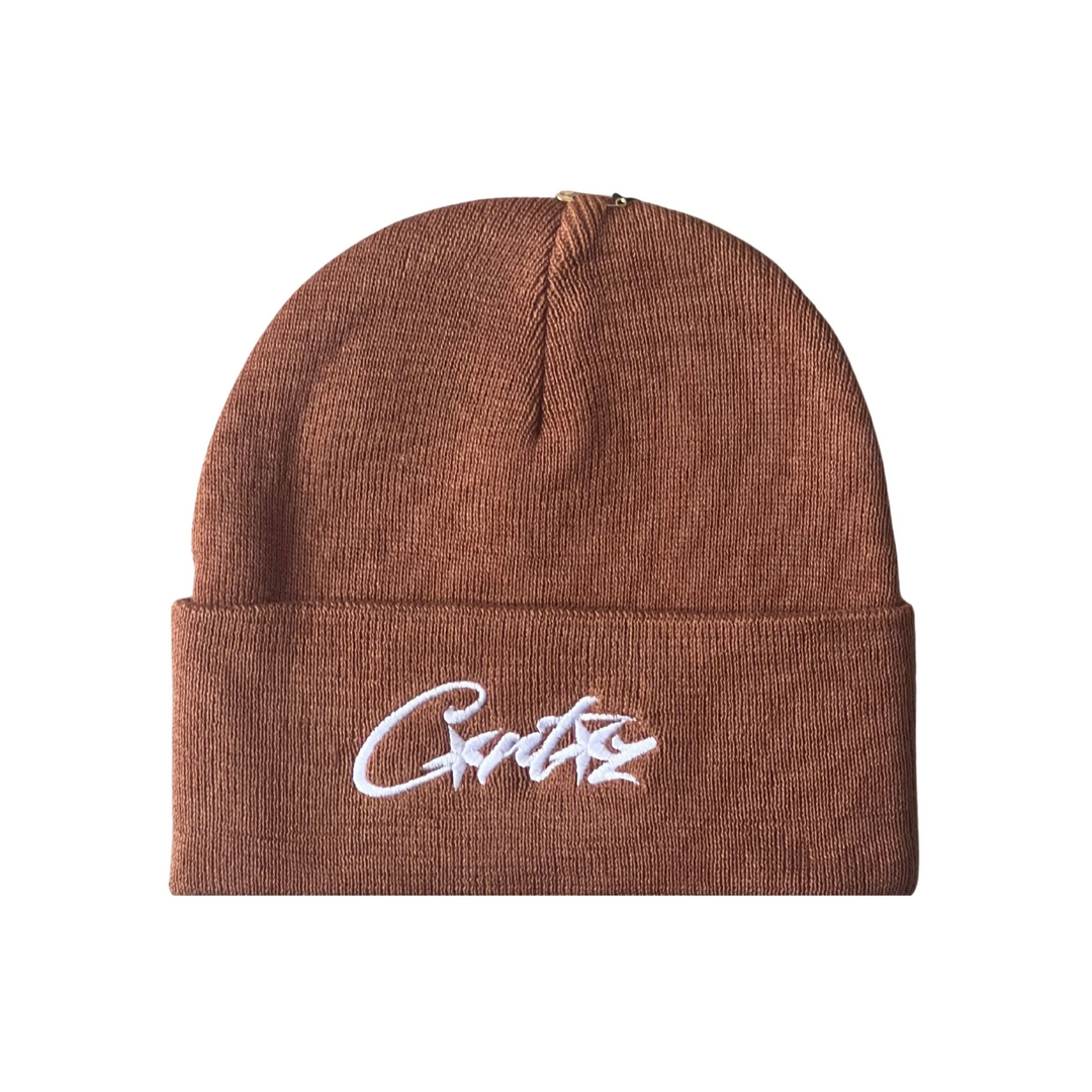 Corteiz Allstarz Folded Beanie Brown | N-Hype