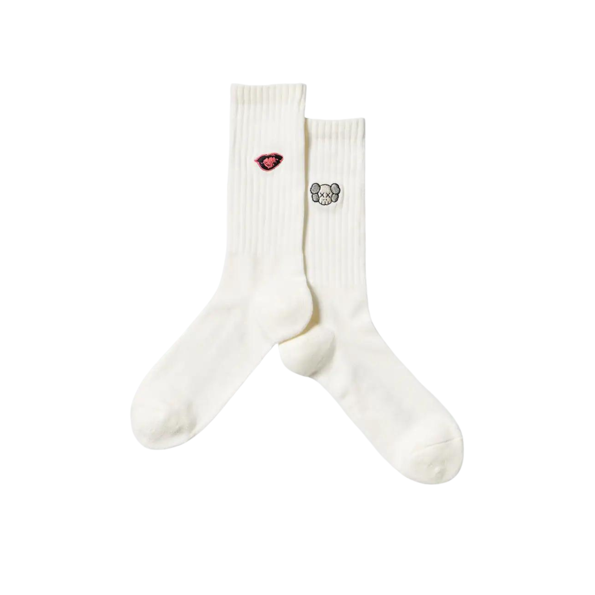 KAWS Uniqlo x Andy Warhol Skull and Bones Socks White – N-Hype